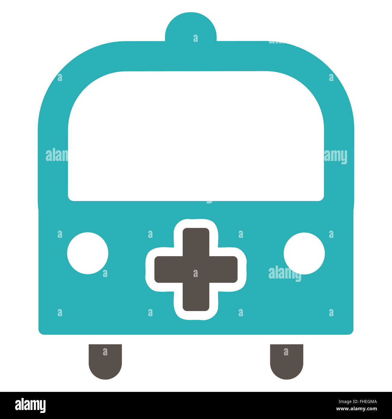 Medical Bus Icon Stock Photo - Alamy