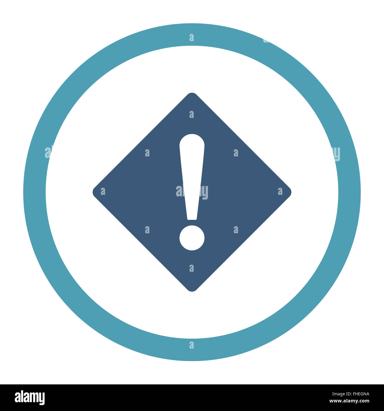 Error flat cyan and blue colors rounded raster icon Stock Photo - Alamy