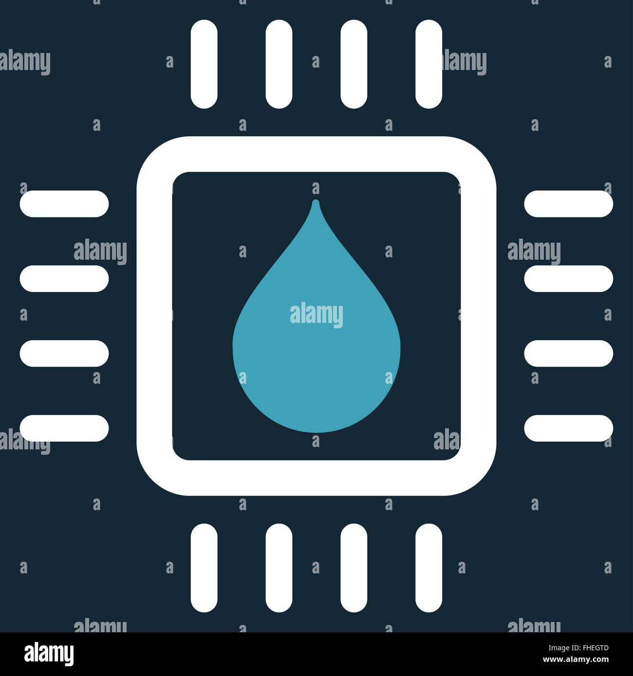 Drop Analysis Chip Icon Stock Photo - Alamy