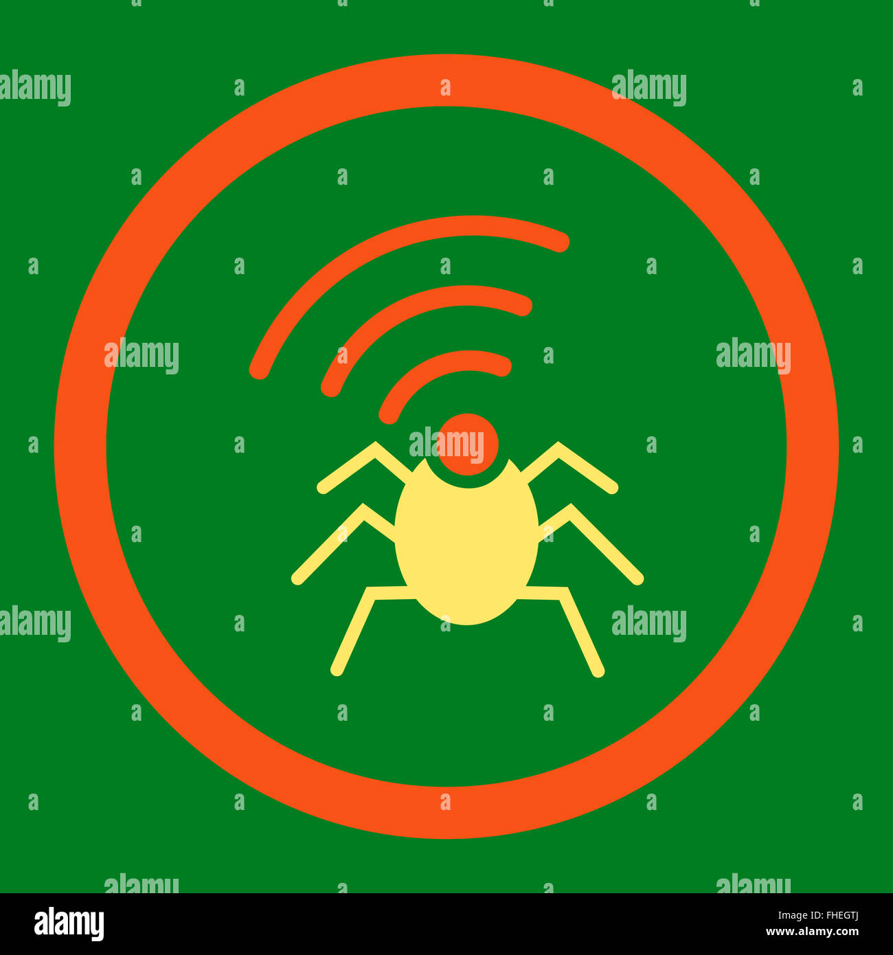 Radio spy bug flat orange and yellow colors rounded vector icon Stock ...