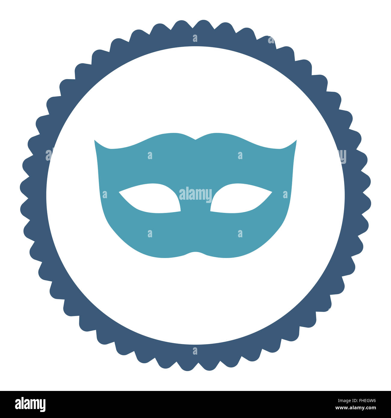 Privacy Mask flat cyan and blue colors round stamp icon Stock Photo - Alamy
