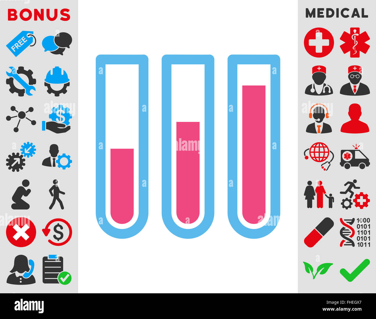 Blood Analysis Icon Stock Photo - Alamy