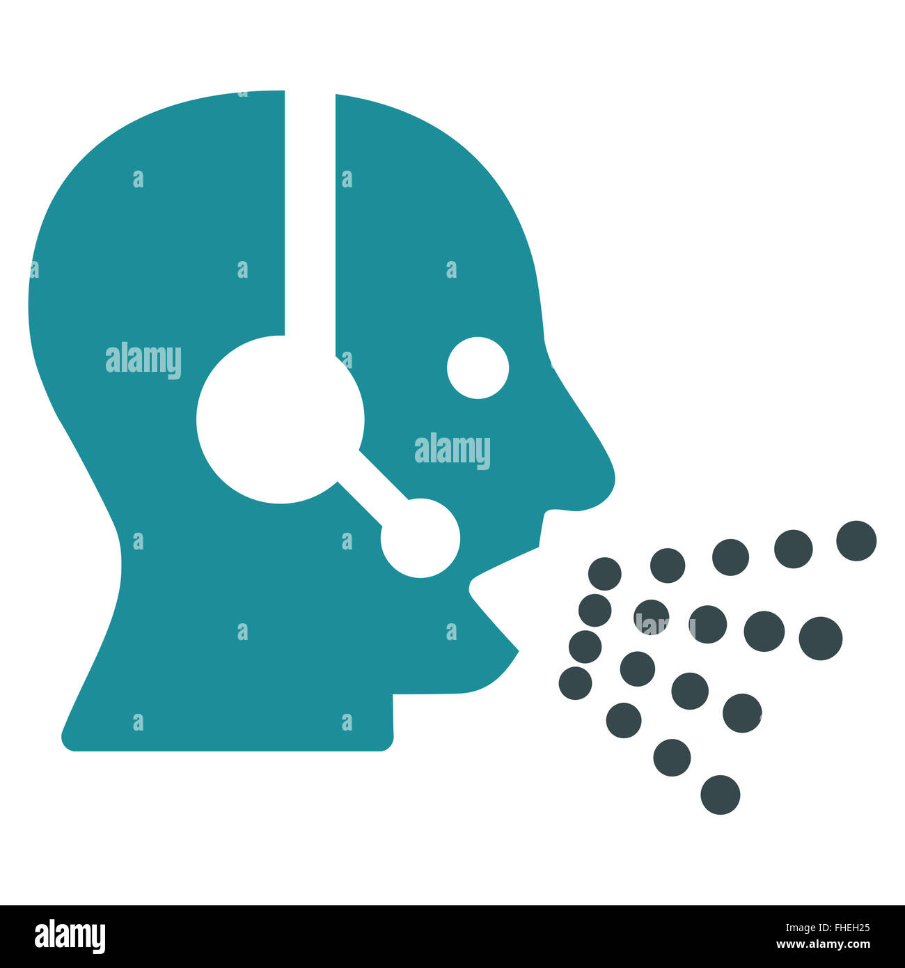 Operator Speech Flat Icon Stock Photo - Alamy