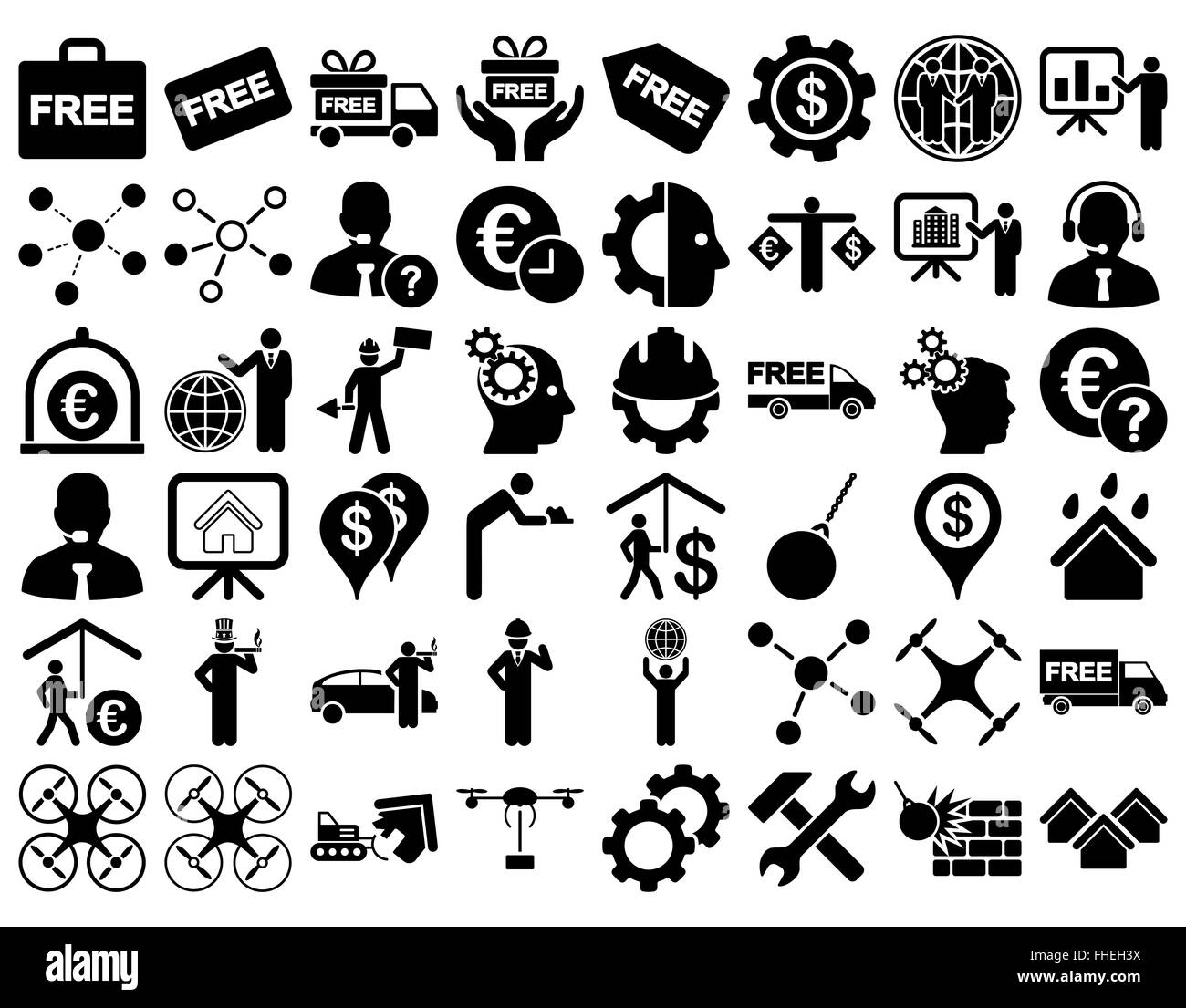 Business Icon Set Stock Photo - Alamy