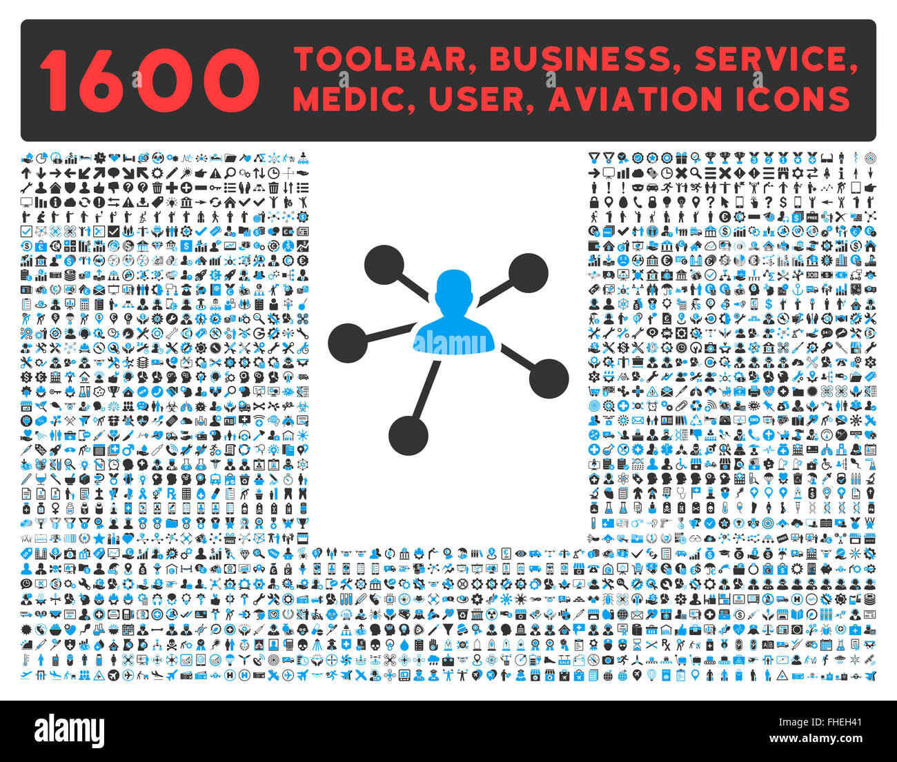 Relations Icon with Large Pictogram Collection Stock Photo - Alamy