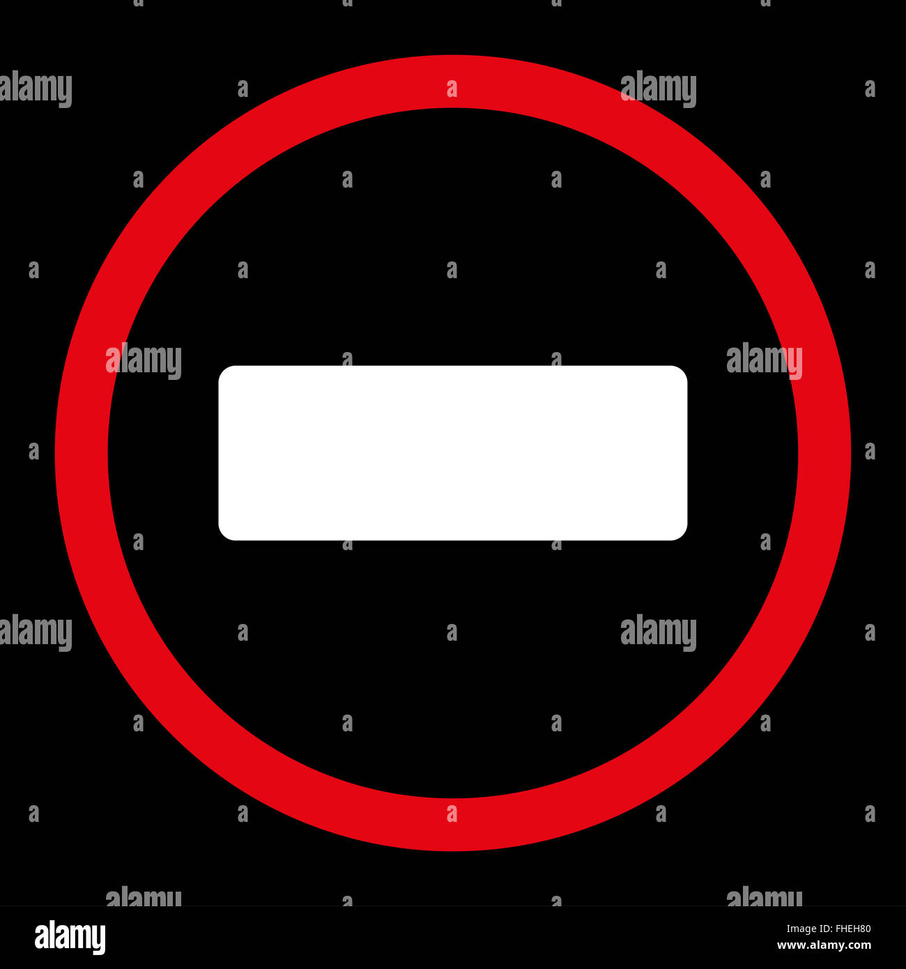 Minus flat red and white colors rounded raster icon Stock Photo - Alamy