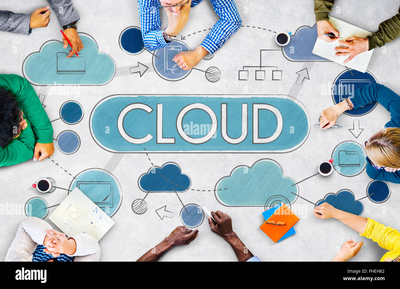 Cloud Computing Network Data Storage Technology Concept Stock Photo - Alamy