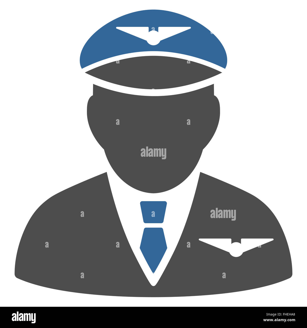 Pilot Flat Icon Stock Photo - Alamy
