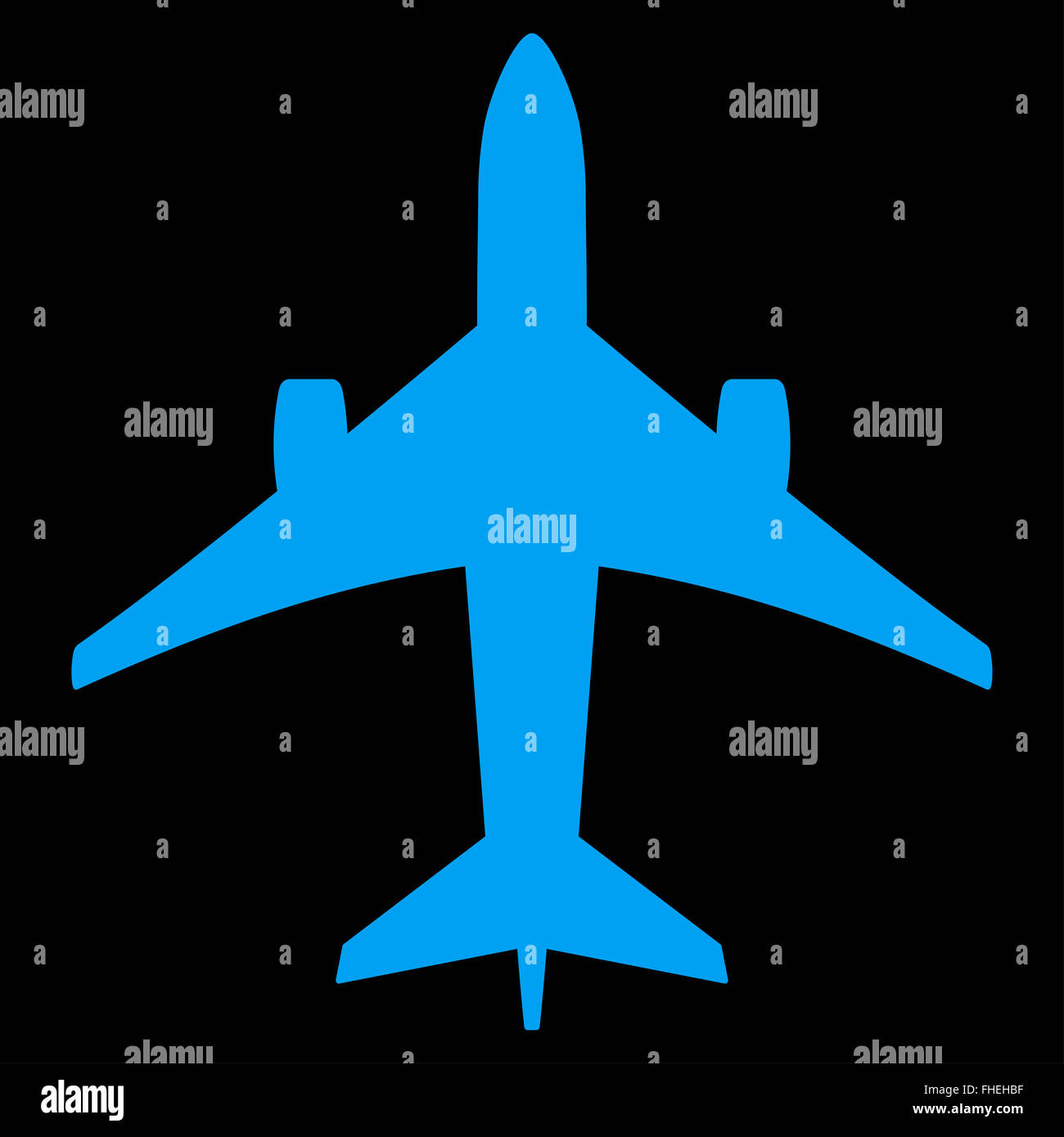 Jet Plane Flat Icon Stock Photo - Alamy