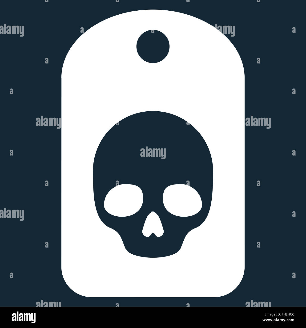 Skull Label Flat Icon Stock Photo - Alamy