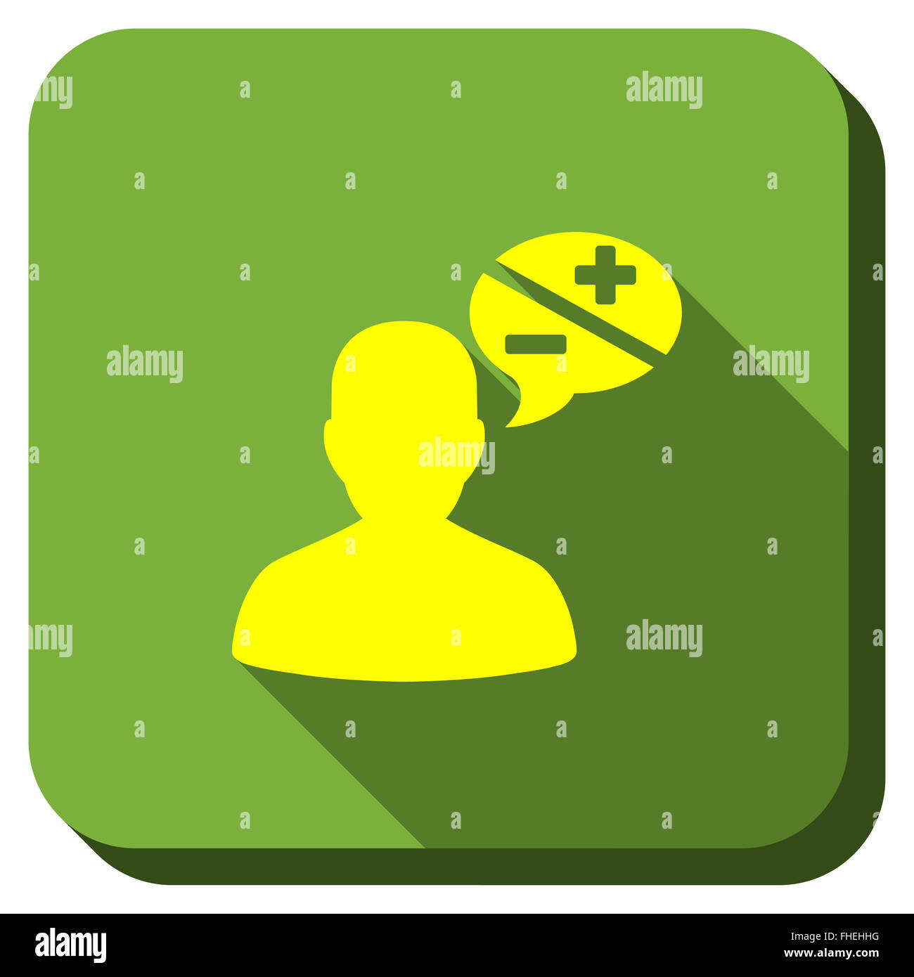 Person Arguments Longshadow Icon Stock Photo - Alamy