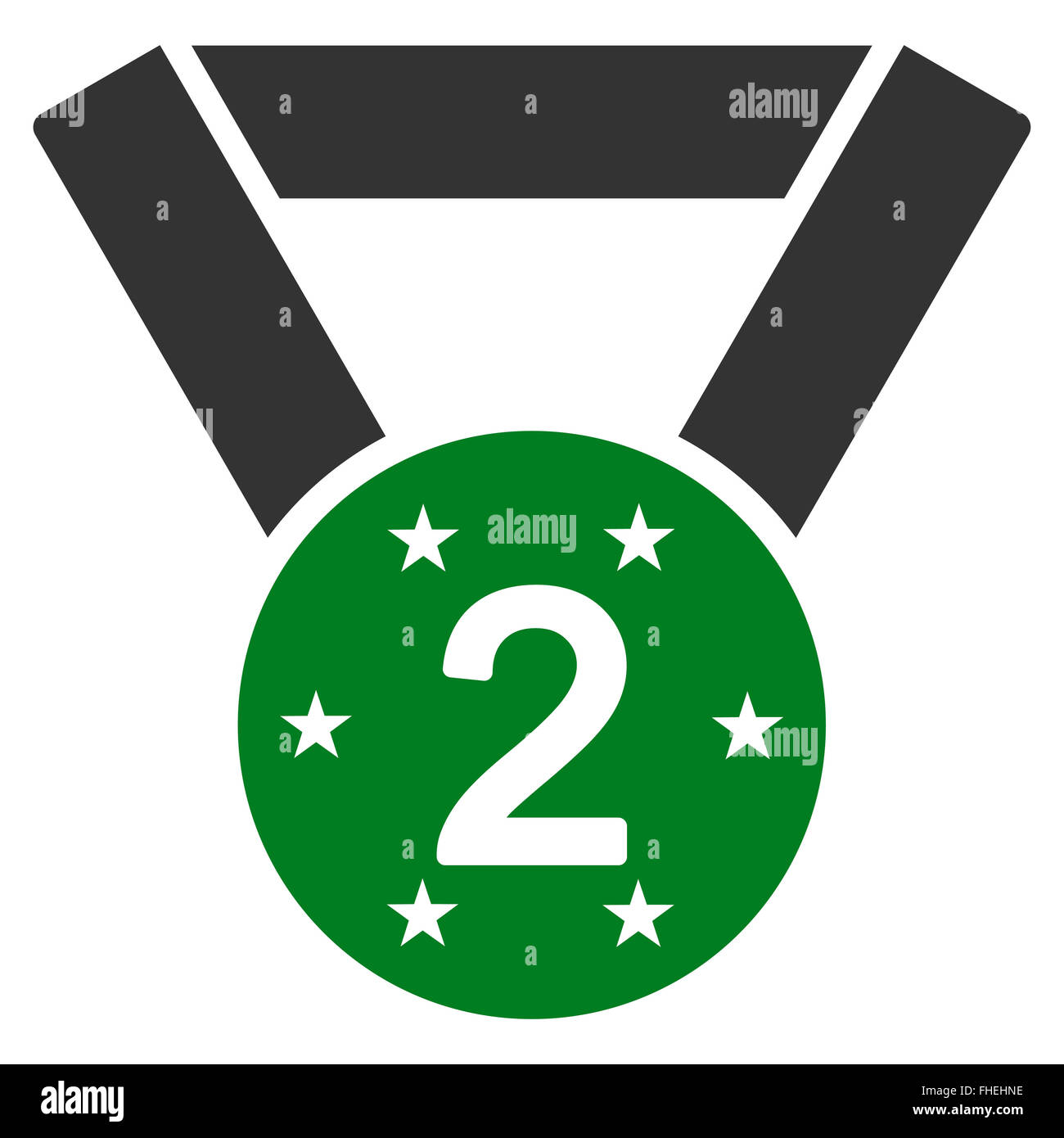 Second medal icon from Competition amp; Success Bicolor Icon Set Stock ...
