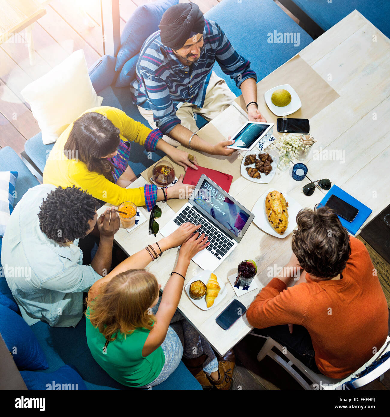 Diverse Group People Working Together Concept Stock Photo - Alamy