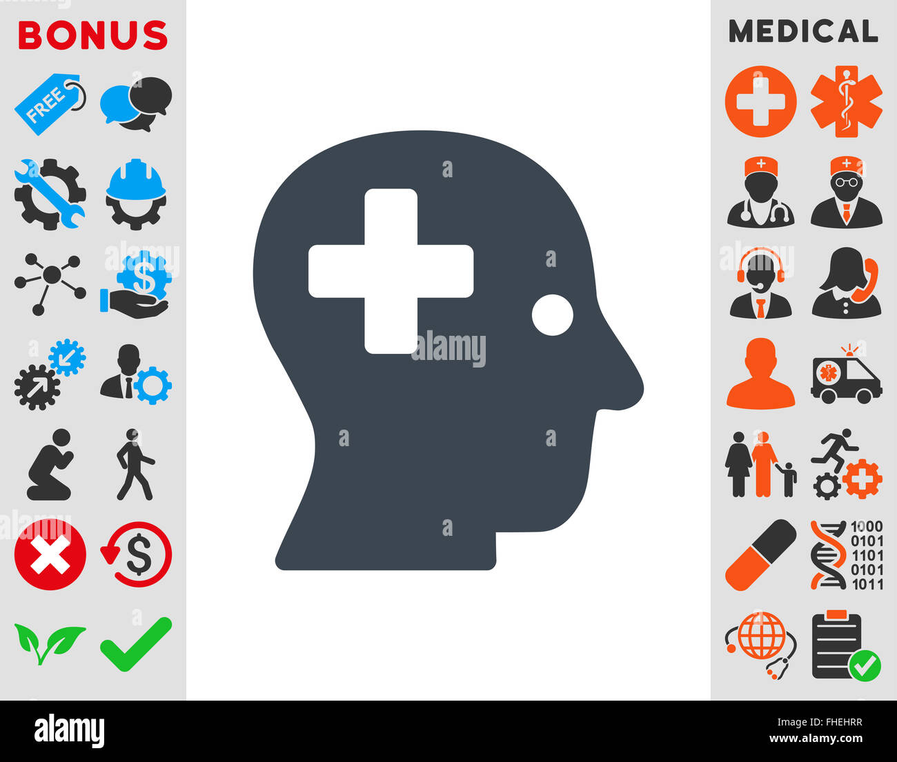 Plus Head Icon Stock Photo - Alamy