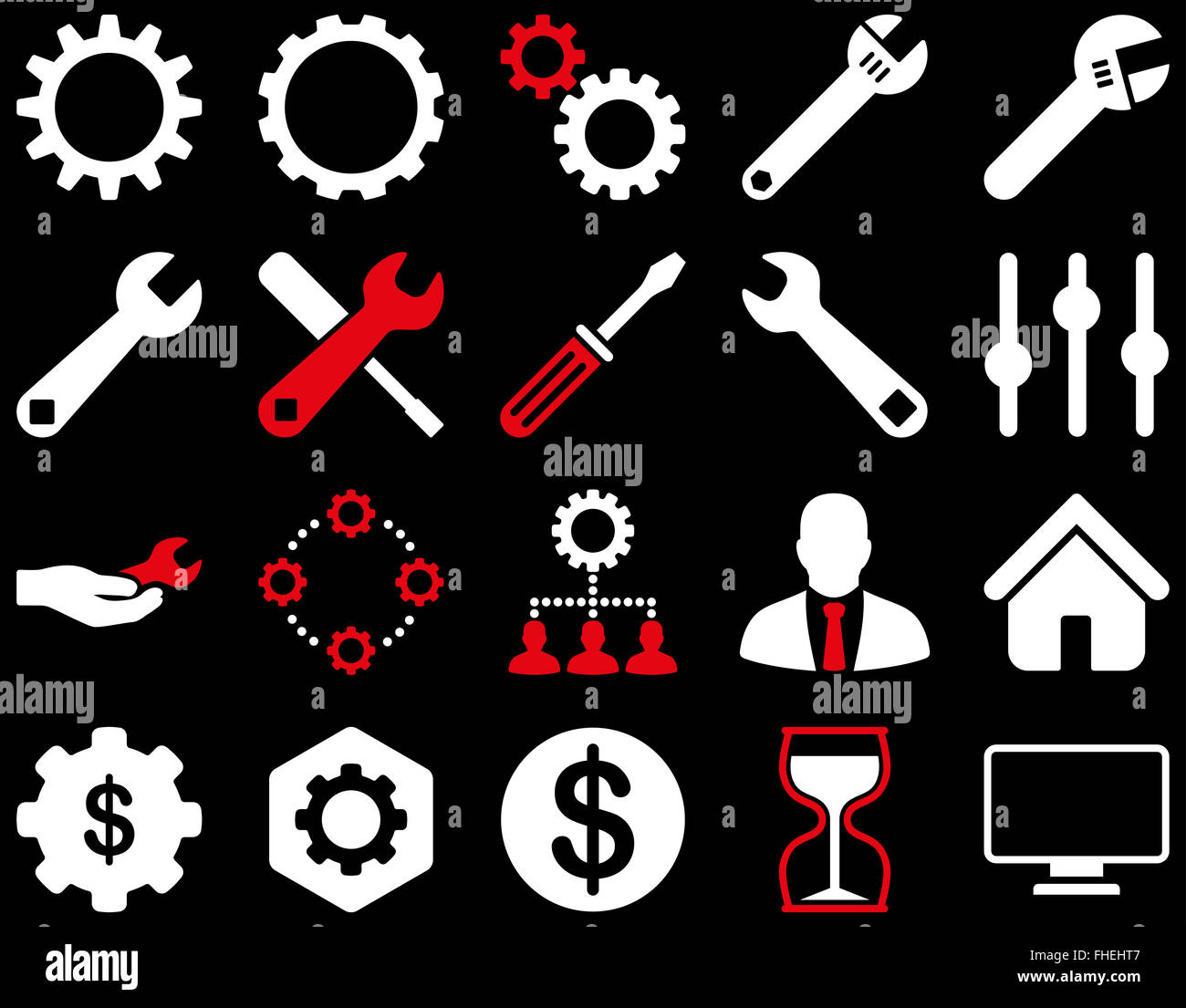Settings and Tools Icons Stock Photo - Alamy