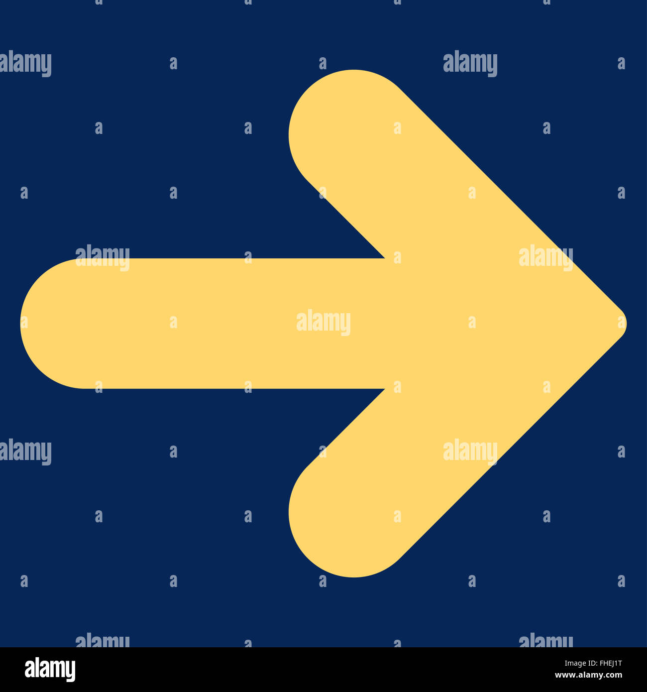 Arrow Right flat yellow color icon Stock Photo - Alamy