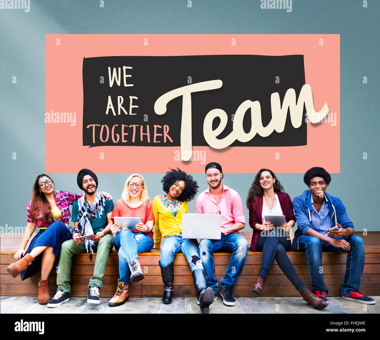 Team Teamwork Togetherness Union Partnership Concept Stock Photo - Alamy