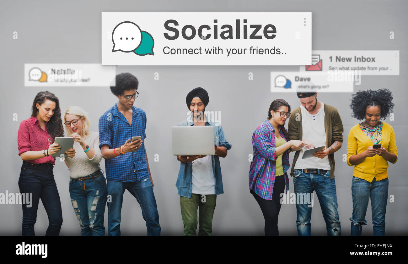 Socialize Community Society Relationship Socialization Concept Stock ...