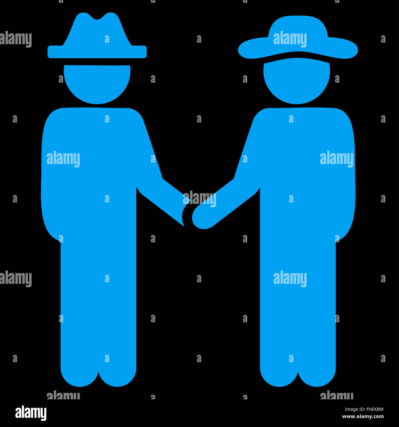 Human Figure Handshake Icon Stock Photo - Alamy