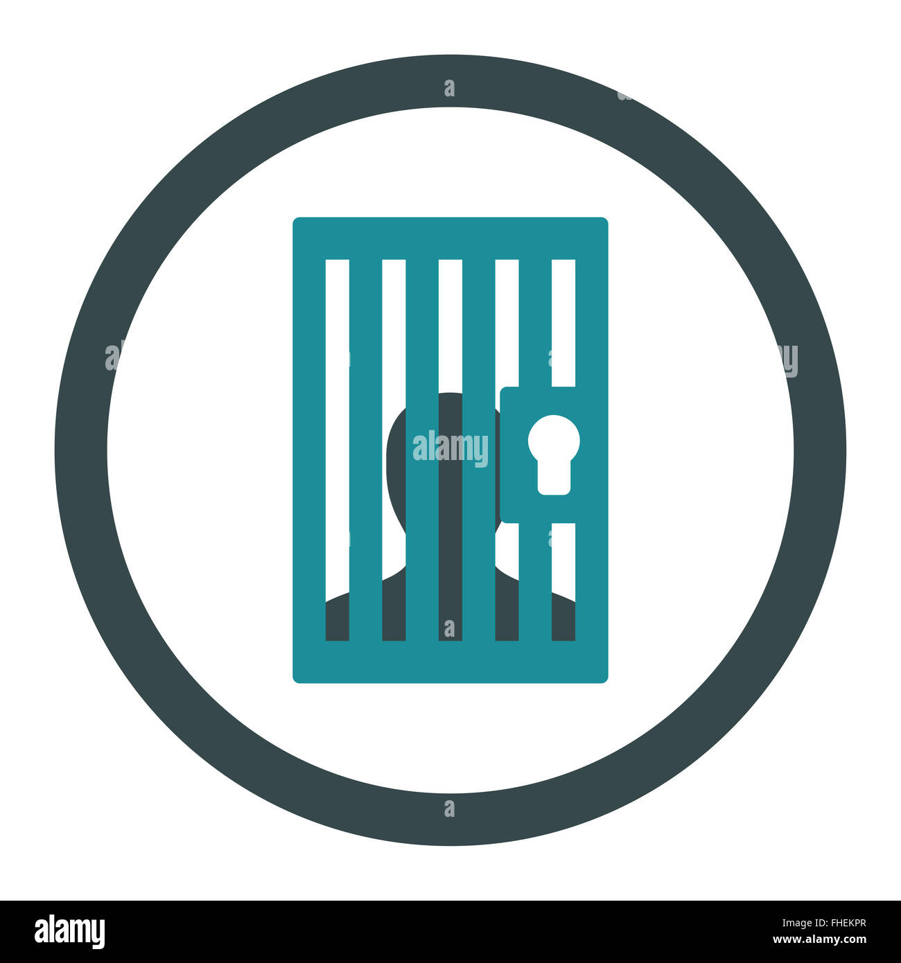 Prison flat soft blue colors rounded vector icon Stock Photo - Alamy