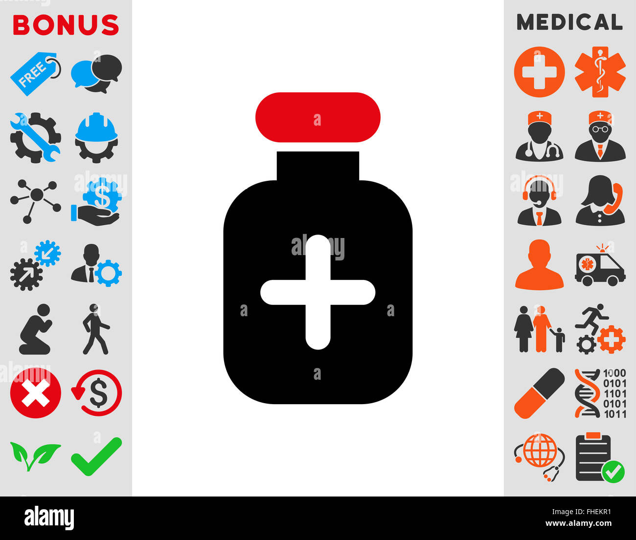 Medication Vial Icon Stock Photo - Alamy