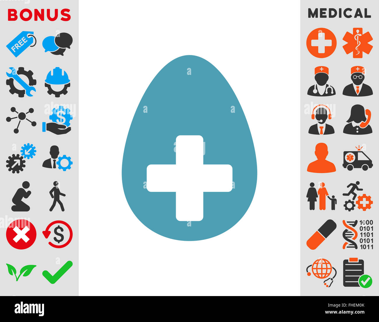 Plus Egg Icon Stock Photo - Alamy