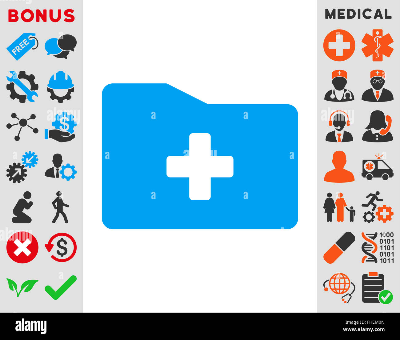 Medical Folder Icon Stock Photo - Alamy