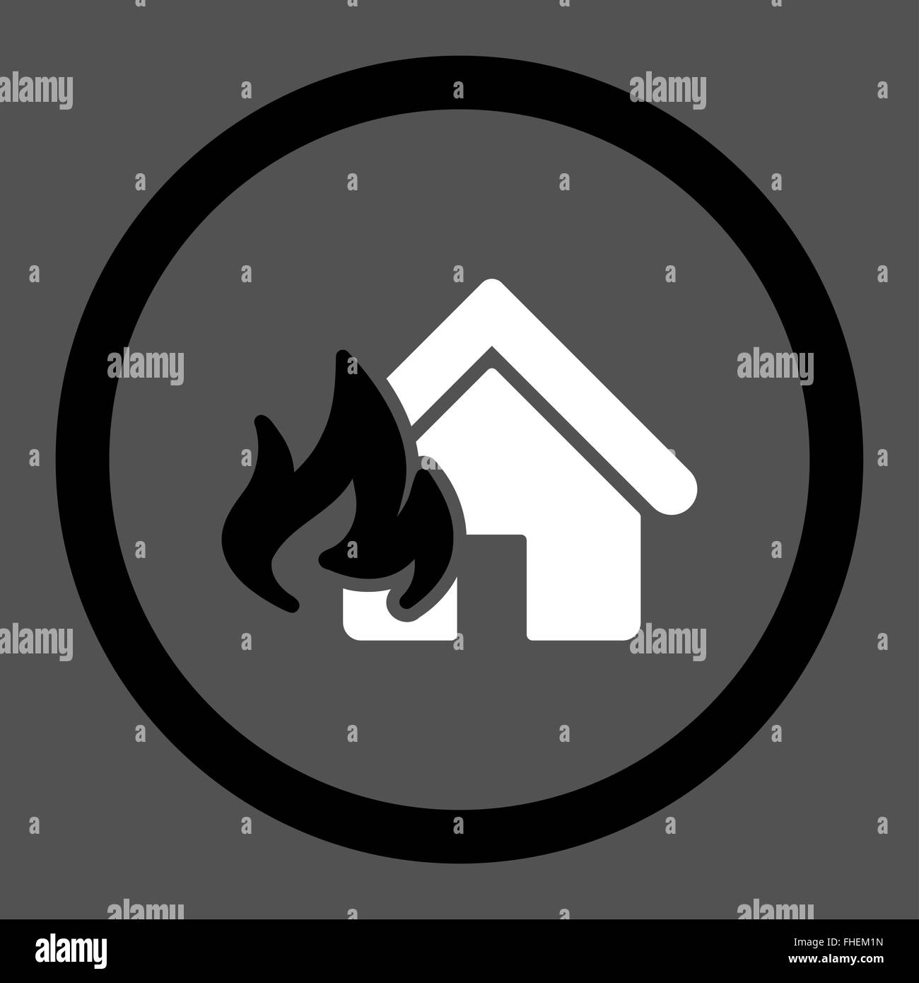 Fire Damage icon Stock Photo - Alamy