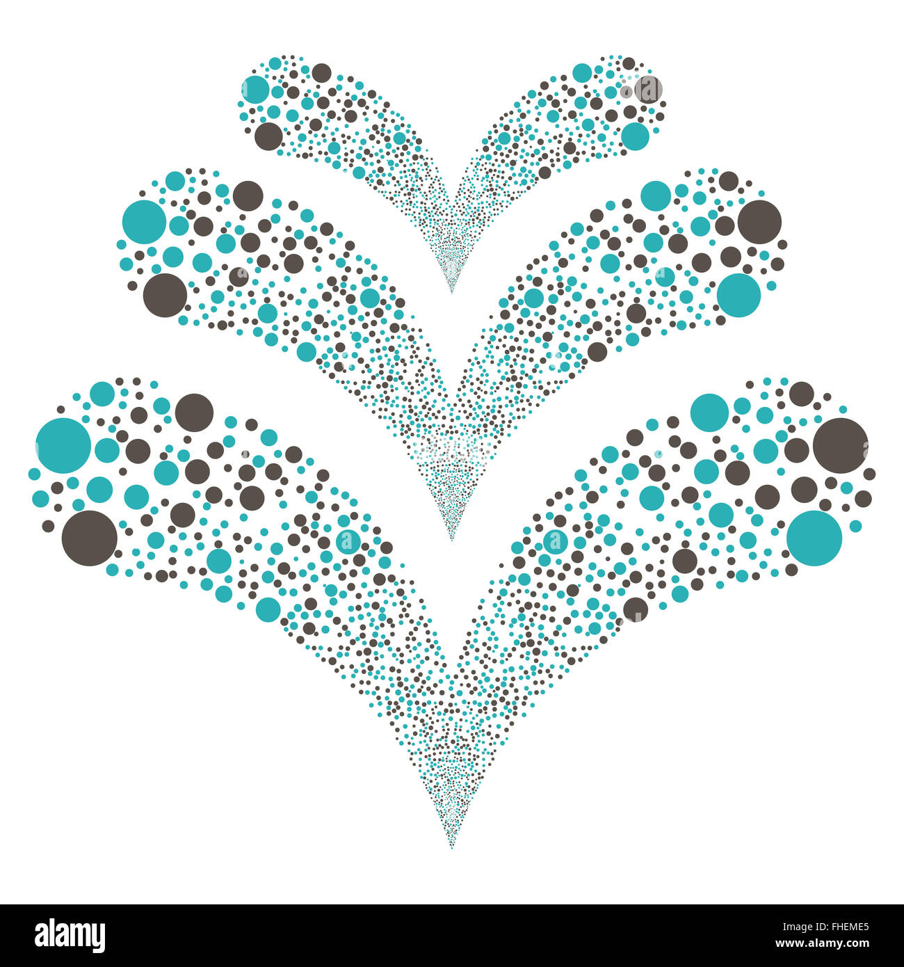 Double Circle Fireworks Stock Photo - Alamy