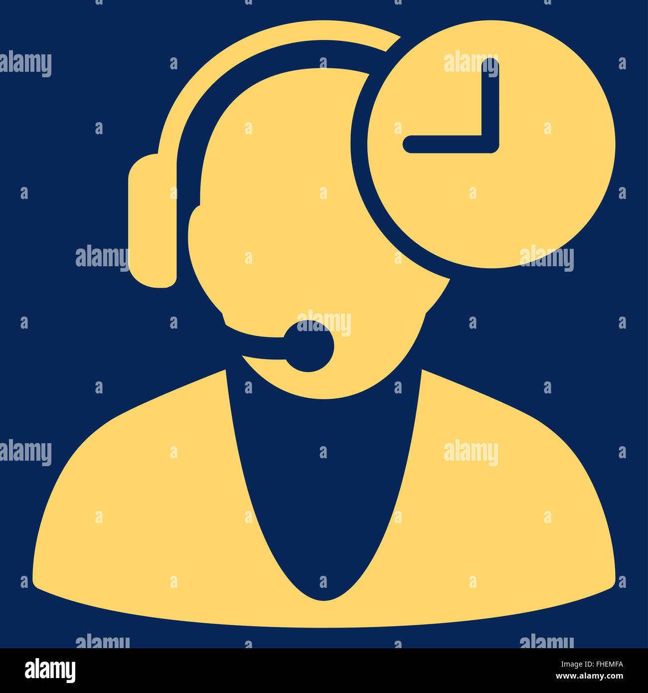 Operator Time Icon Stock Photo - Alamy