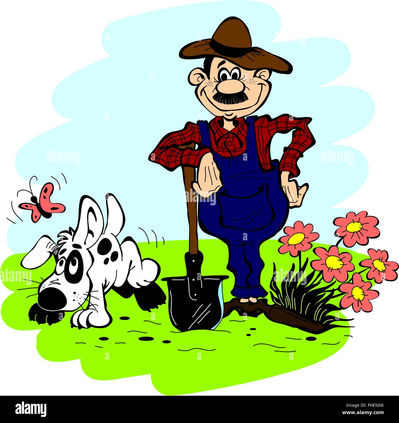 Dog in bed Stock Vector Images - Alamy