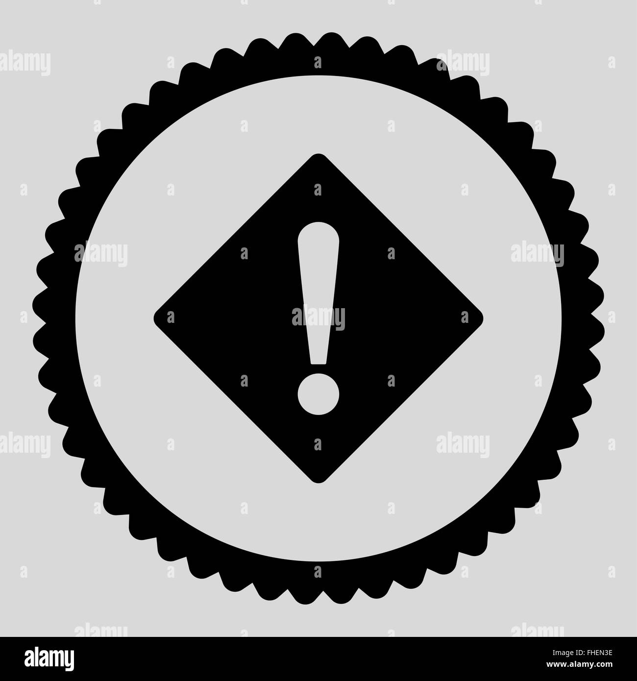 Error flat black color round stamp icon Stock Photo - Alamy