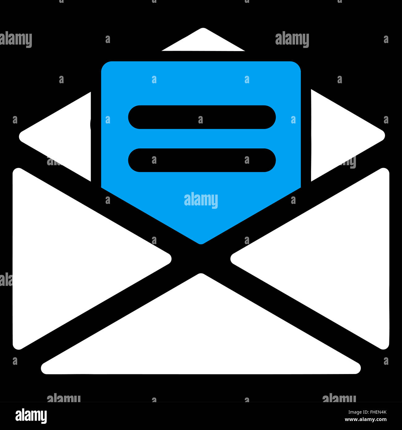 Open mail icon from Business Bicolor Set Stock Photo - Alamy