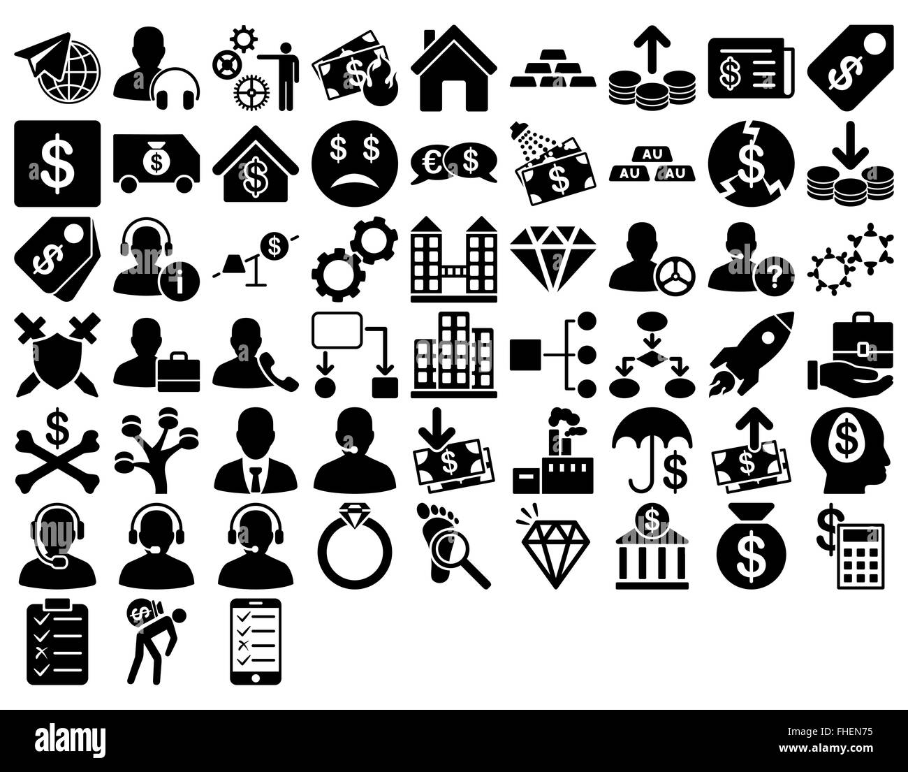 Commerce Icon Set Stock Photo - Alamy
