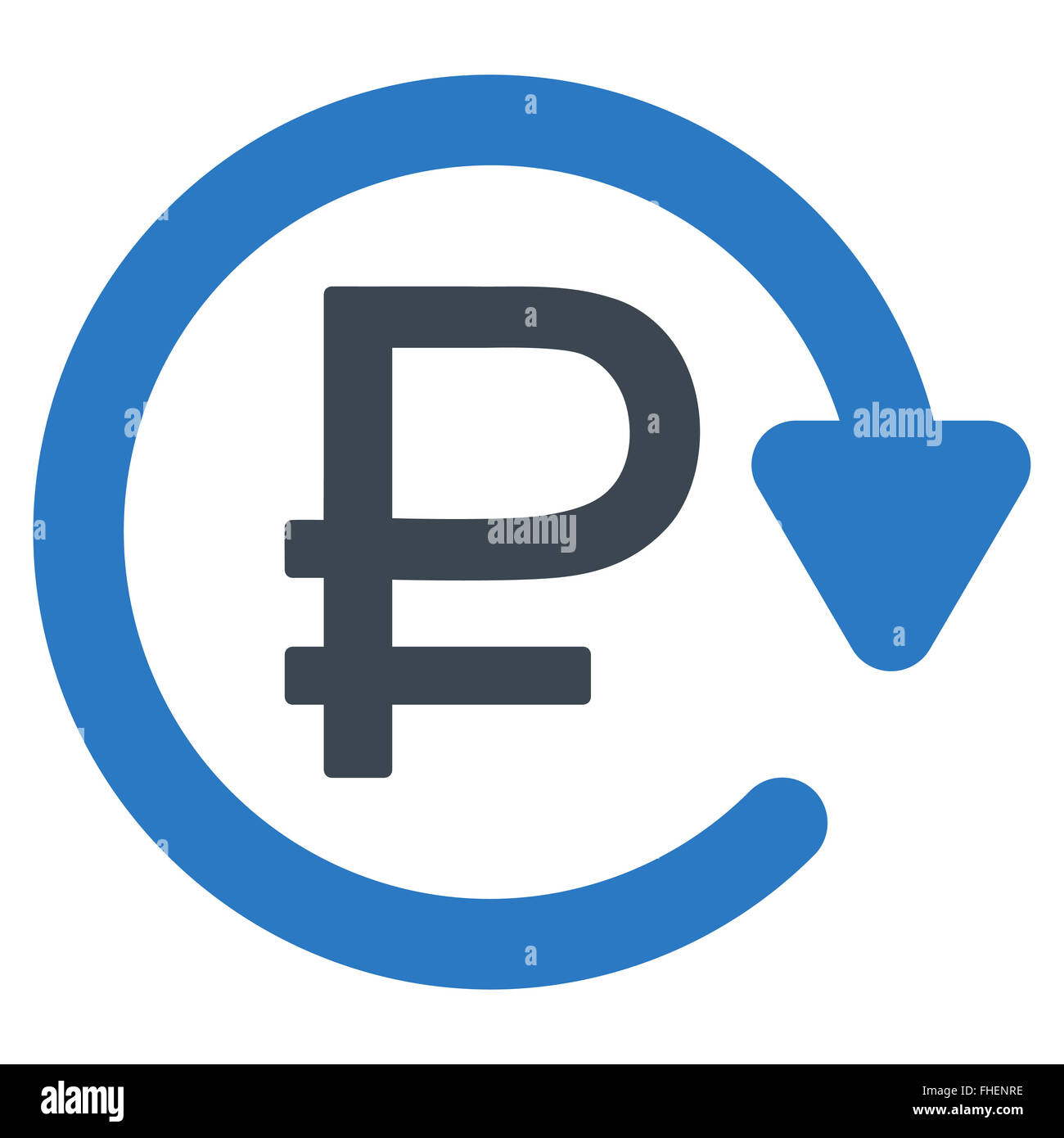 Rouble Recurring Payment Icon Stock Photo - Alamy