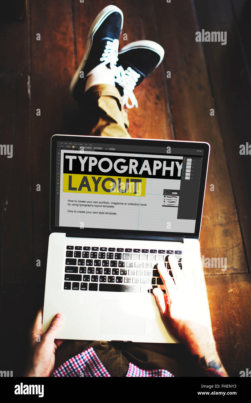 Typography Layout Ideas Creativity Design Element Concept Stock Photo ...