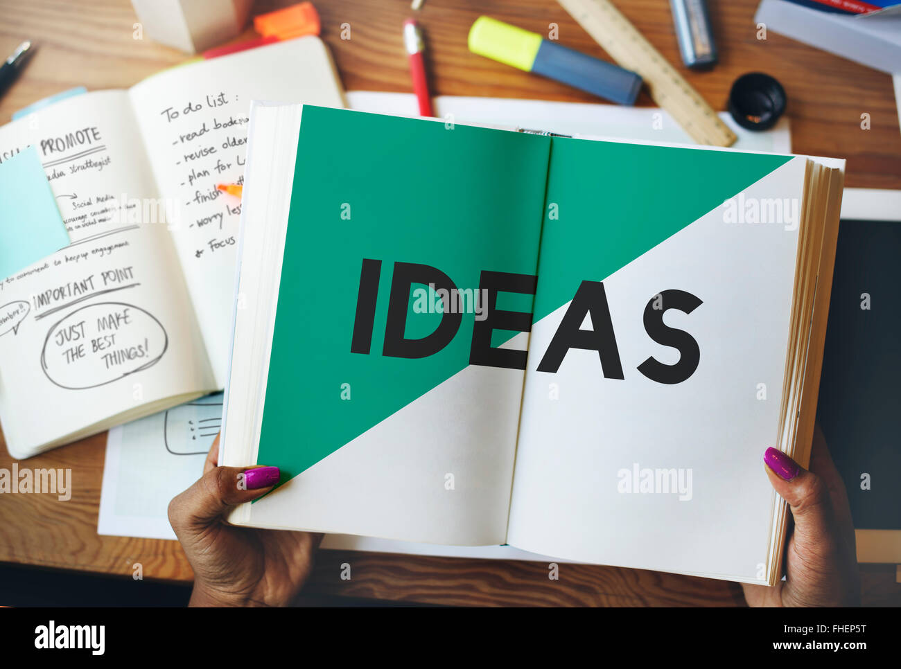 Ideas Creative Inspiration Start up Reading Concept Stock Photo - Alamy