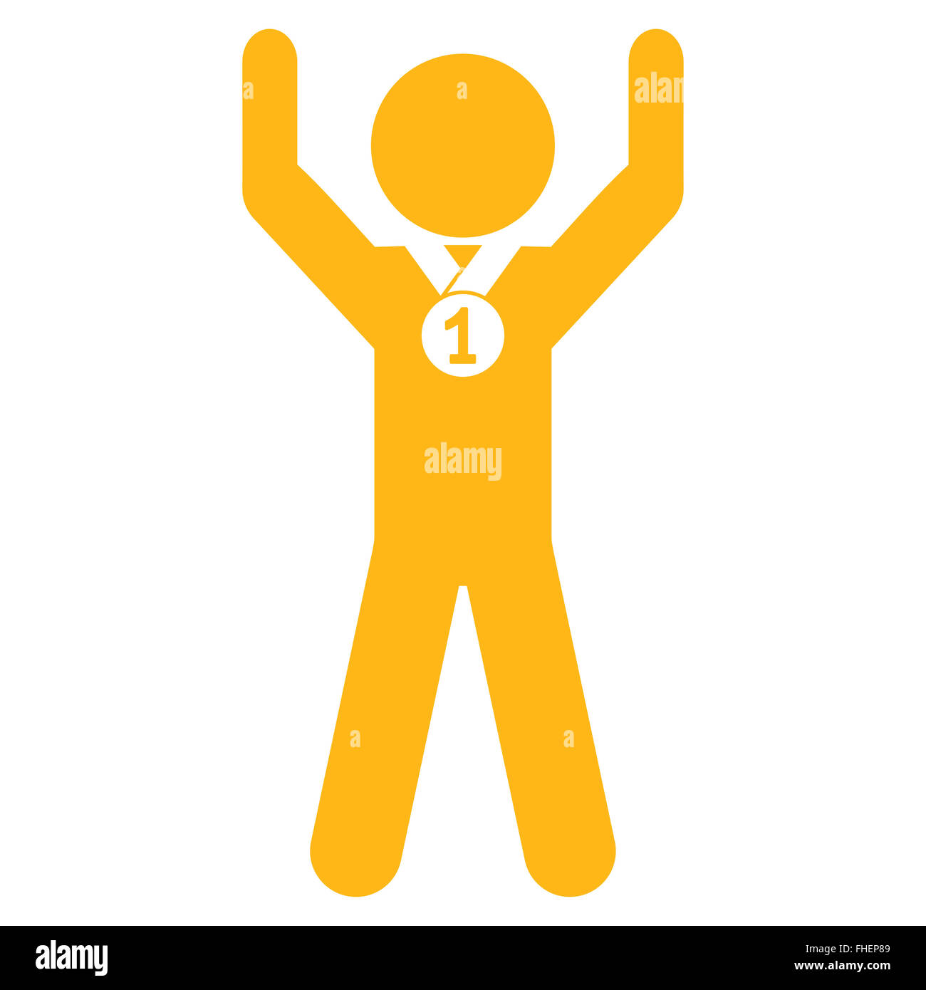 Person Champion Icon Stock Photo - Alamy