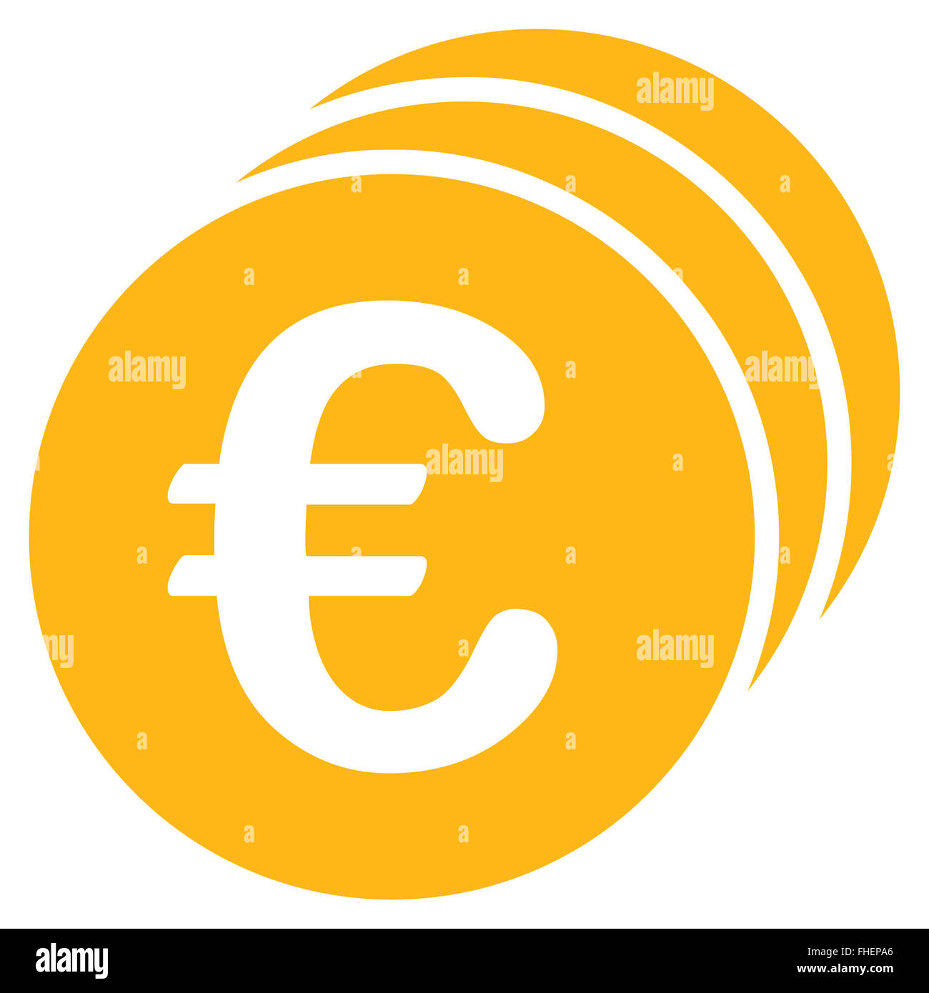 Euro Coins Icon Stock Photo - Alamy