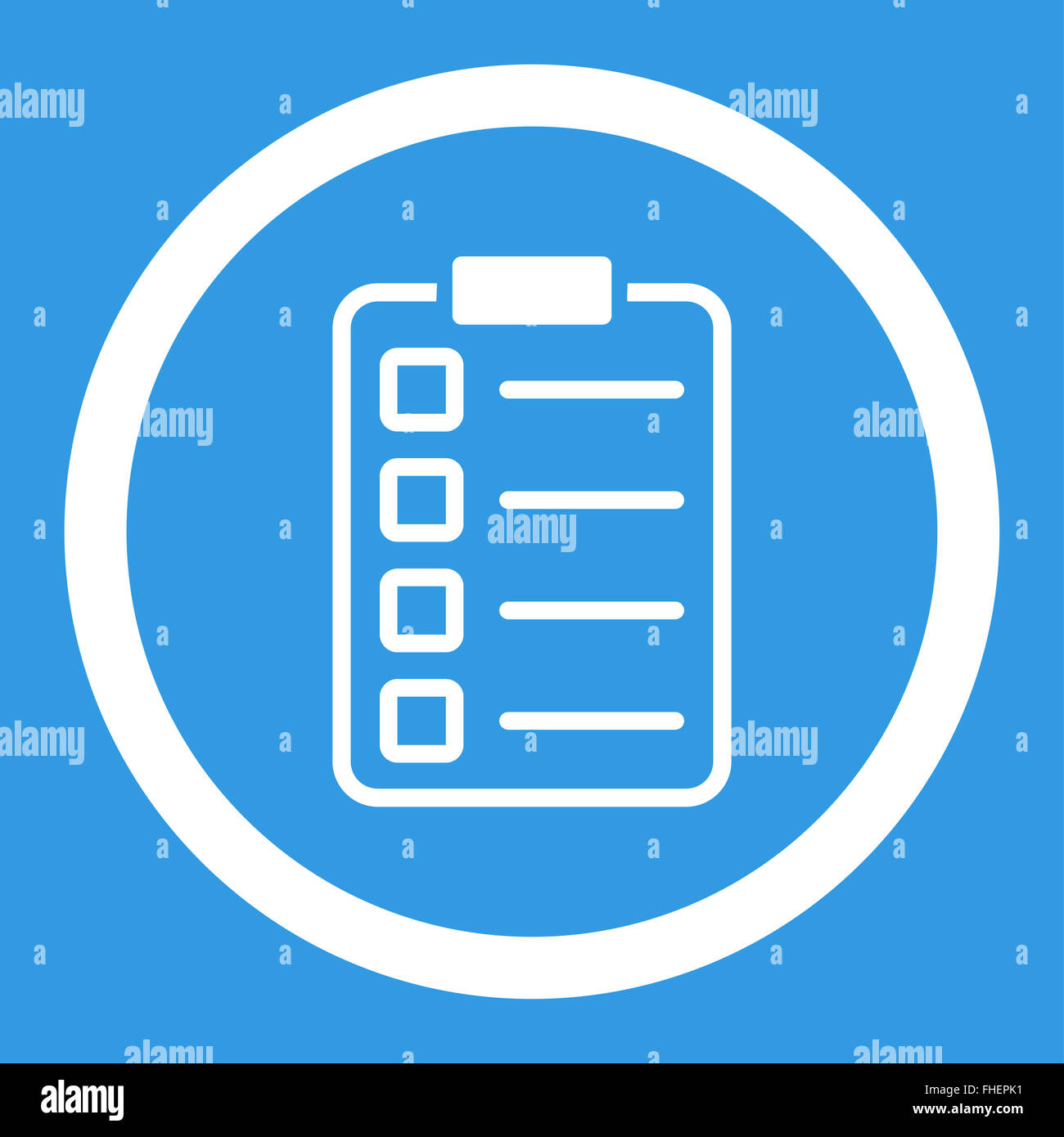 Examination flat white color rounded vector icon Stock Photo - Alamy