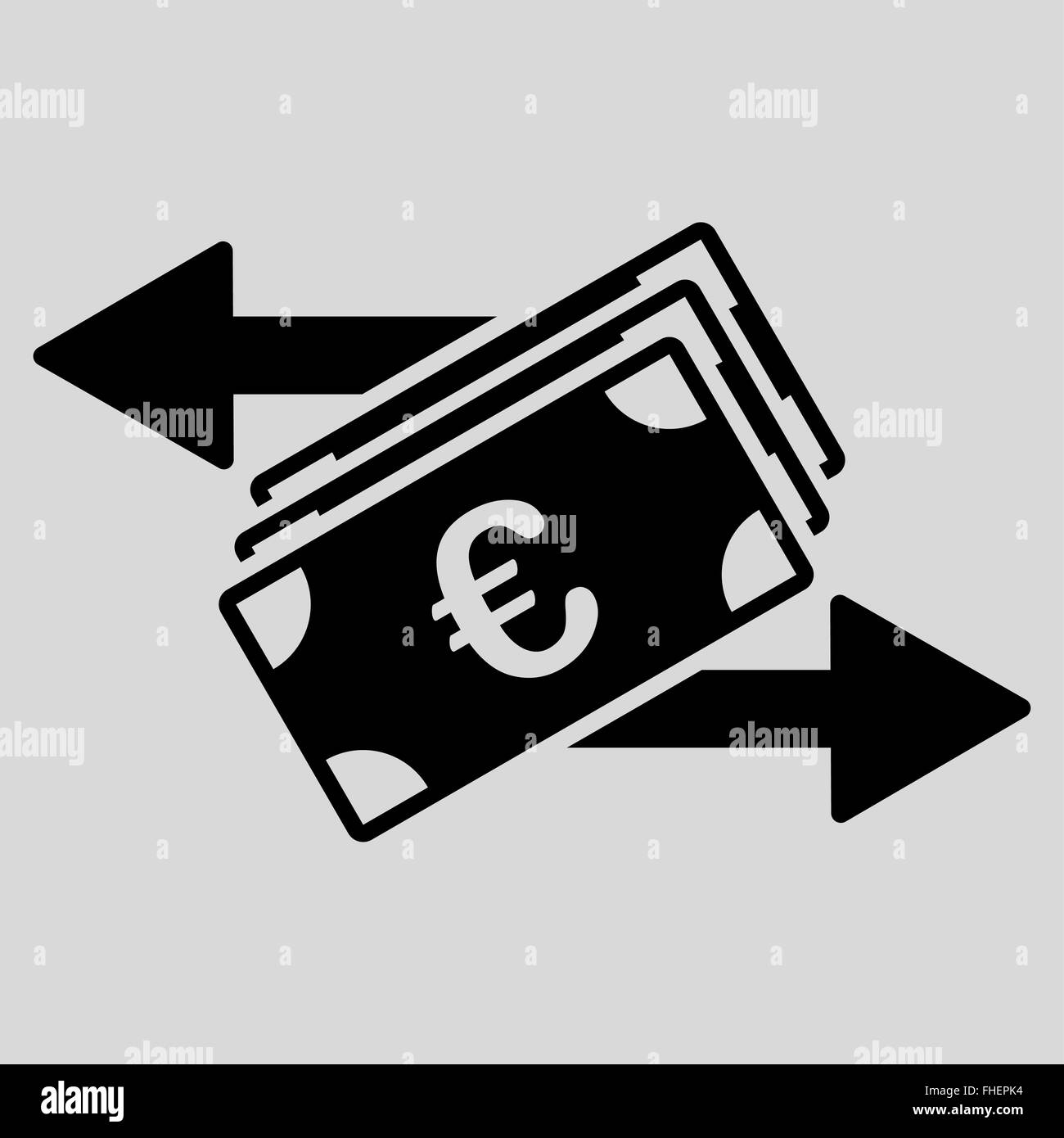 Euro Money Transfer Icon Stock Photo - Alamy