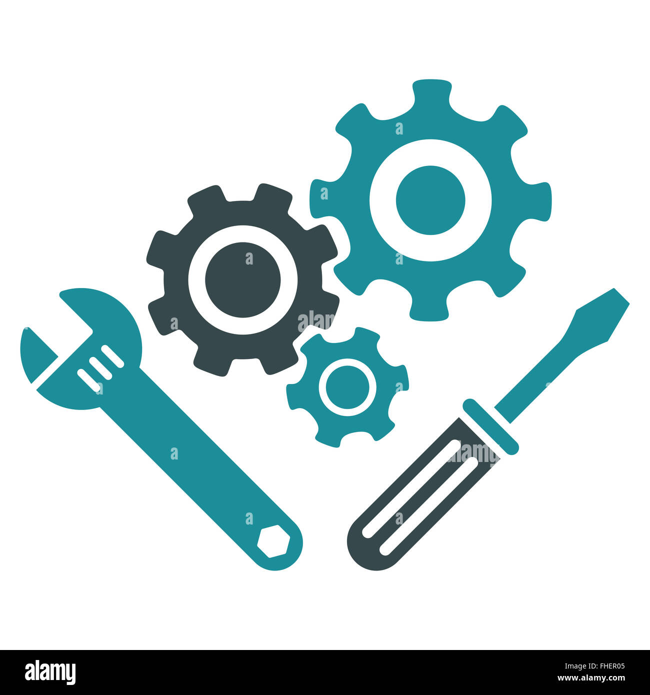 Mechanics Tools Icon Stock Photo - Alamy