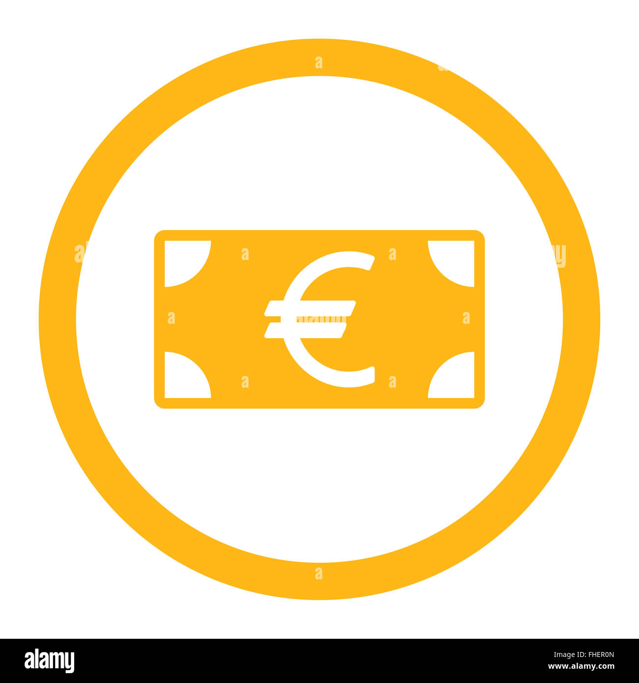Euro Banknote Icon Stock Photo - Alamy
