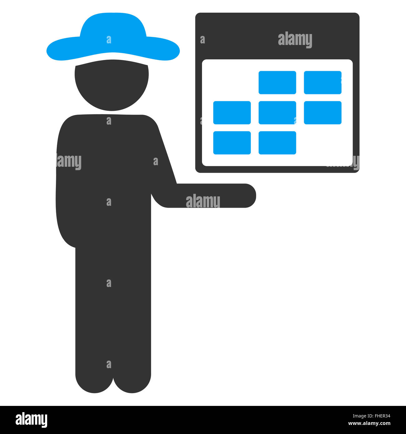 Man Calendar Icon Stock Photo - Alamy