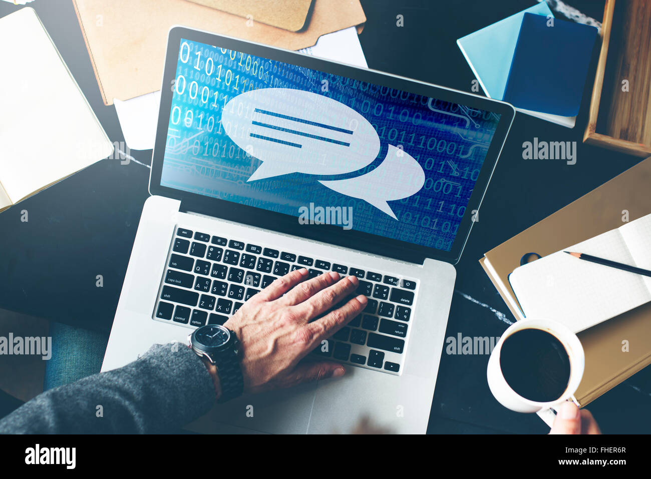 Communication Speech Bubbles Conversation Information Concept Stock ...