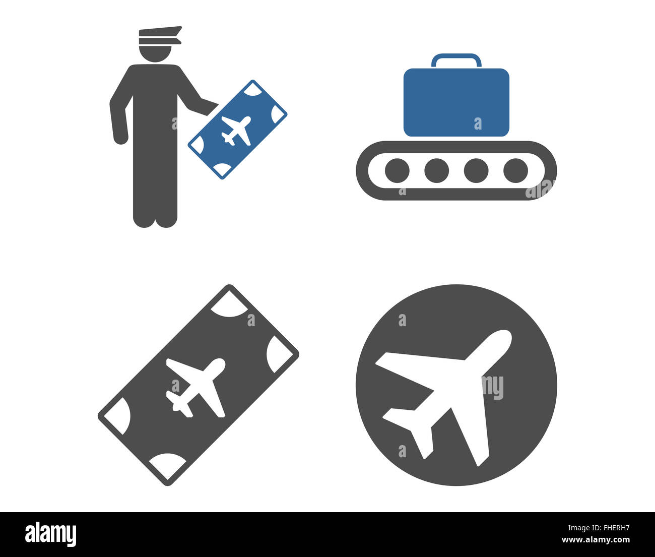 Aviation Icon Set Stock Photo - Alamy