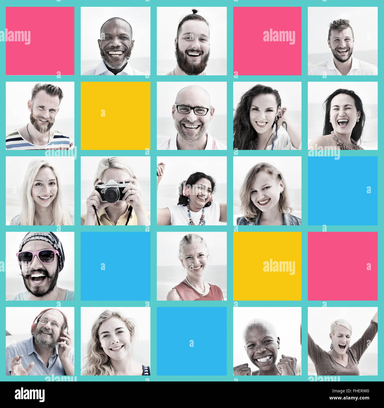 People Set of Faces Diversity Human Face Concept Stock Photo - Alamy
