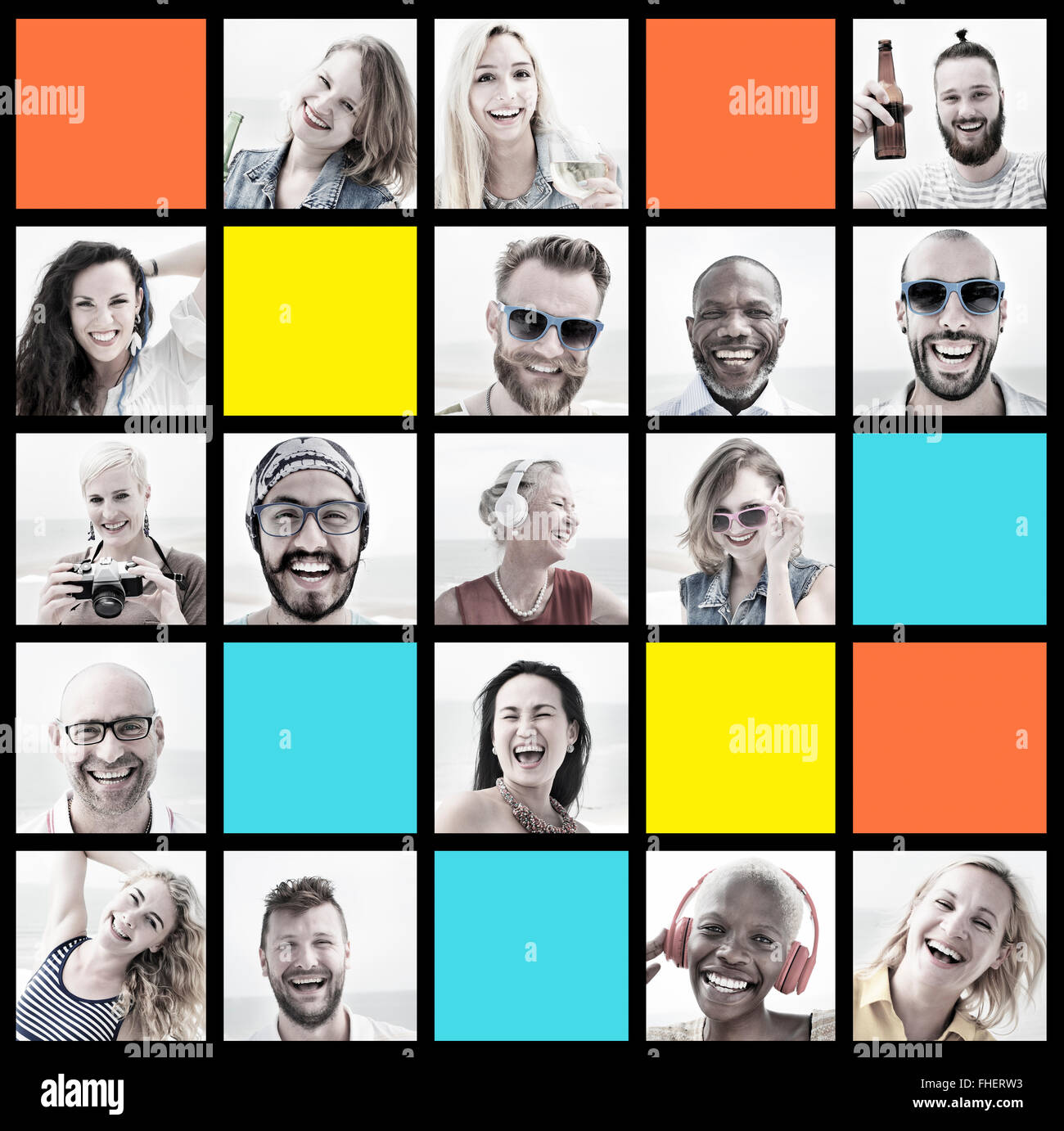 People Set of Faces Diversity Human Face Concept Stock Photo - Alamy