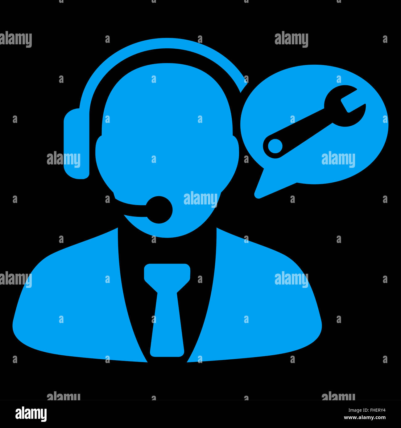 Service Manager Message Icon Stock Photo - Alamy