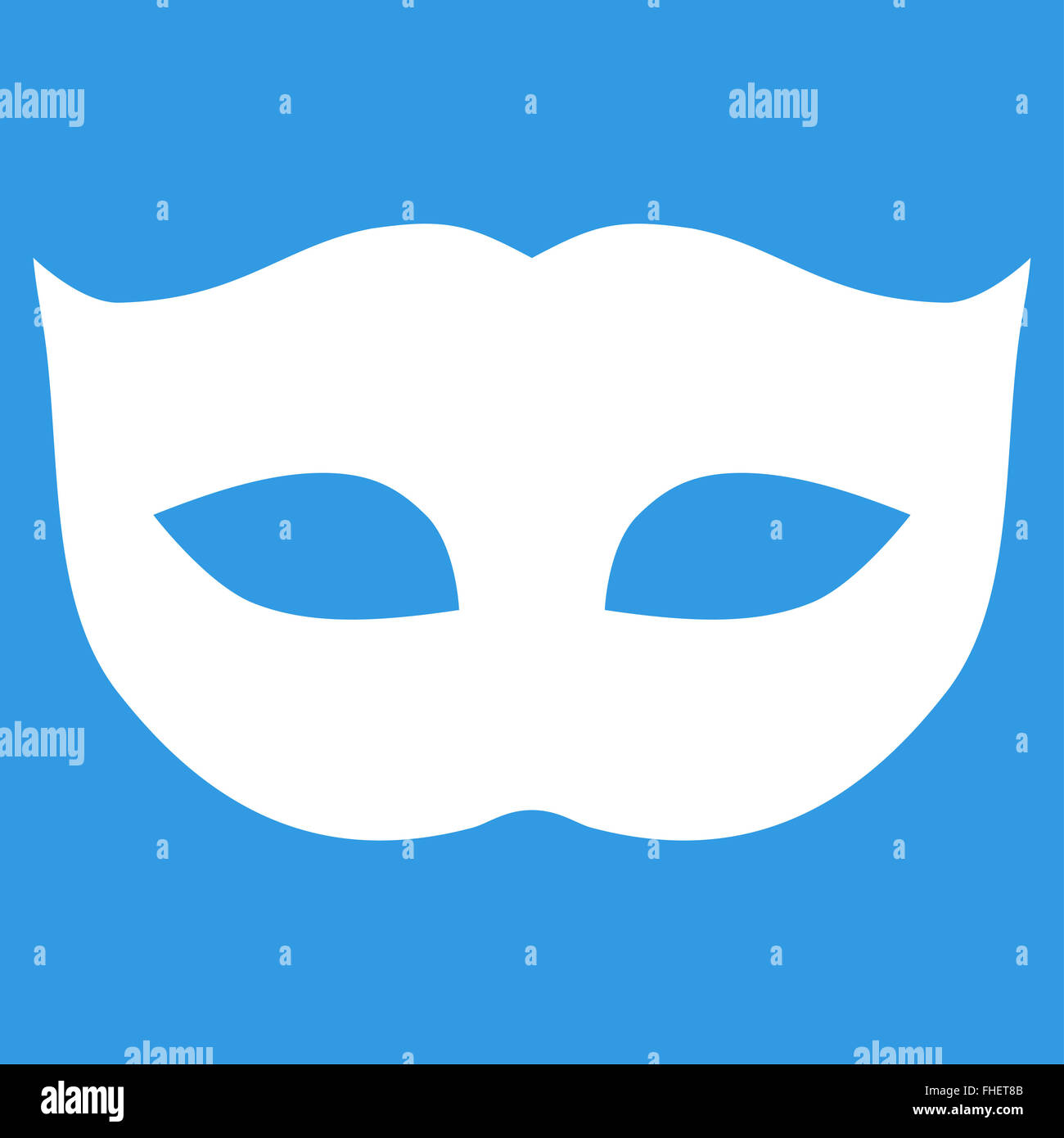 Privacy Mask flat white color icon Stock Photo - Alamy